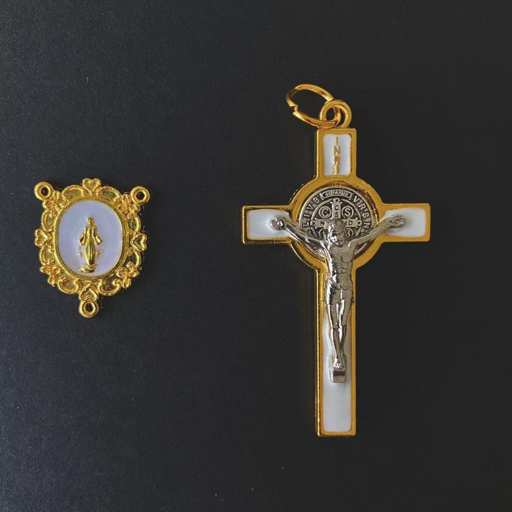 DIY Rosary Making Kit with St. Benedict Crucifix & Virgin Mary ...