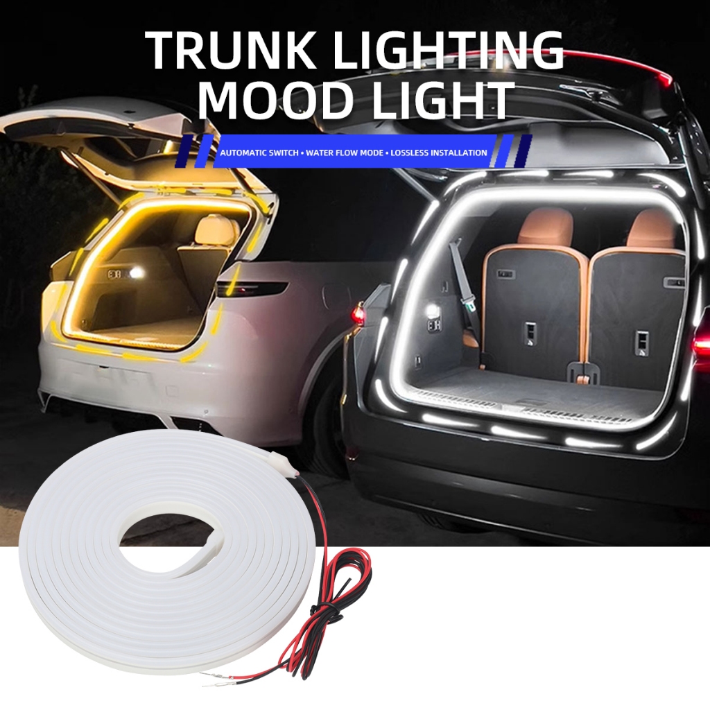 1pc 5m car trunk light strip, flexible LED light strip silicone light ...