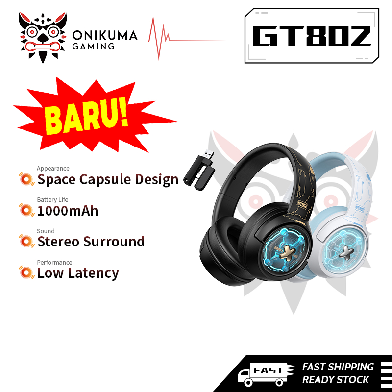 【Onikuma GT802 NEW】Cute 3 Mode Wireless/2.4G/Bluetooth Gaming Headset ...