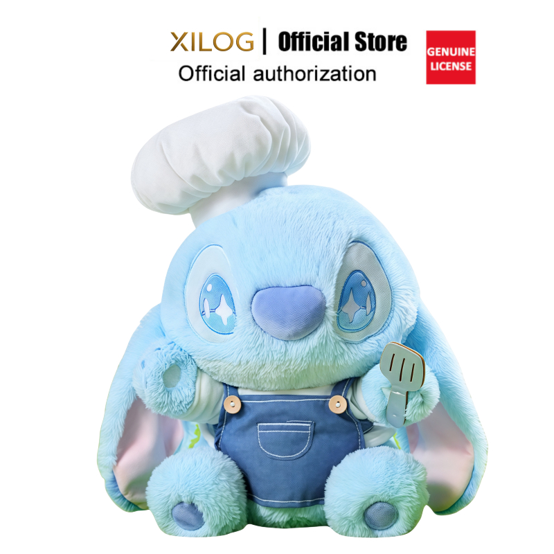 MINISO Disney Stitch Food Party Collection Hug Bun Chef Seated Figure ...