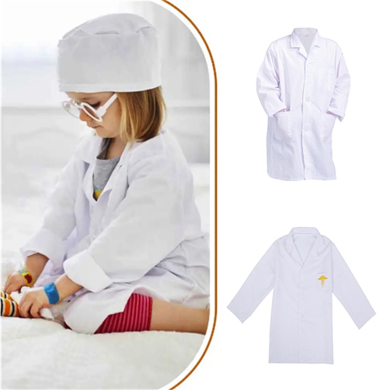 NEW Doctor Scientist Lab Coat for Kids Children Doctor Costume Dress Up ...