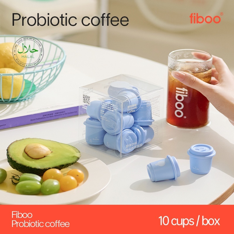 Fiboo Probiotic Supplement Instant Coffee Probiotik Plus 200 Billion ...