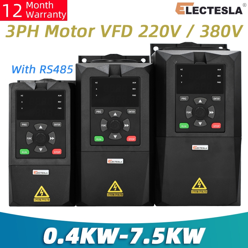 VFD 220V 380V 0.4KW-7.5KW With RS485 Three-phase Induction Motor Speed ...