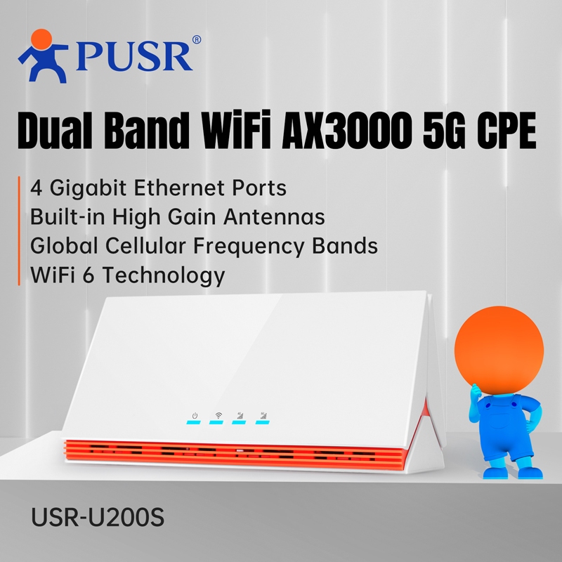 PUSR4G/5G Dual Band WiFi6 AX3000 CPE Router Sim Card Slot Qualcomm ...