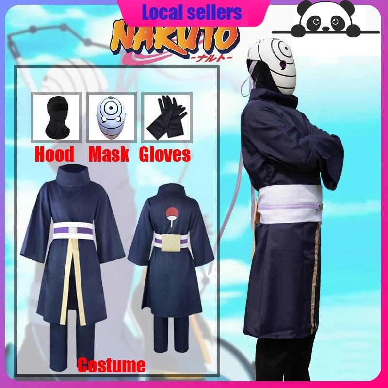 Japanese Anime "Naruto" Akatsuki Organization Uchiha Obito Cosplay ...
