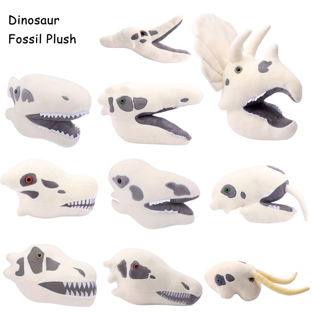 Dinosaur Smilodon Woolly Mammoth Fossil Plush Toys Unique Skull ...
