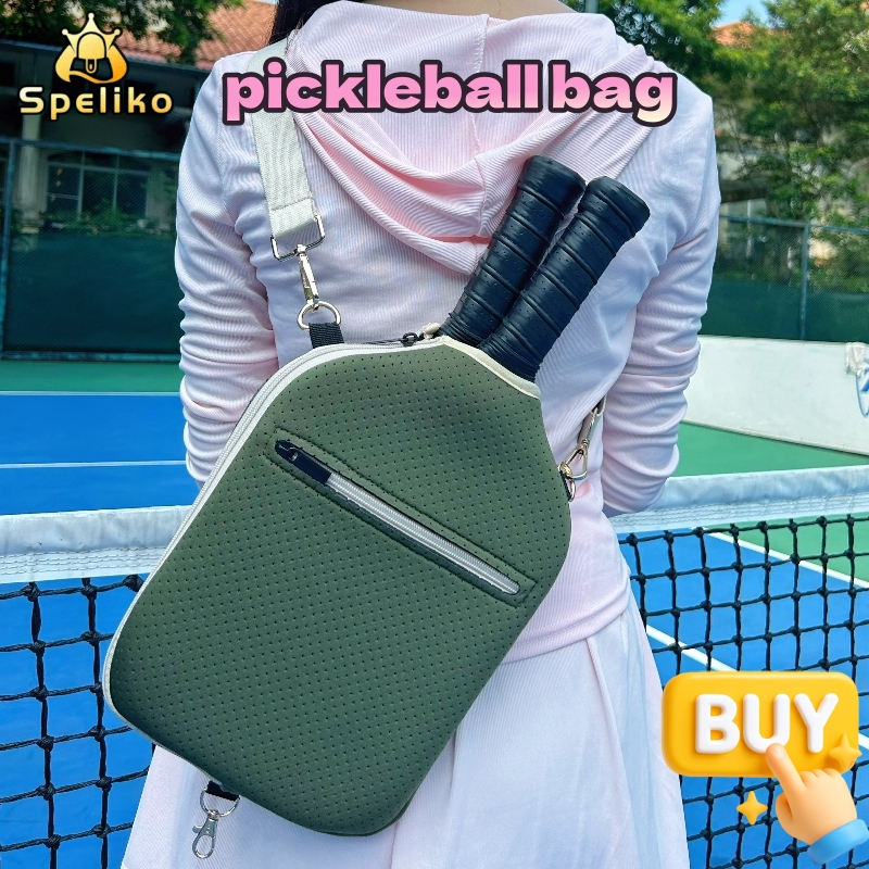 Portable Adjustable Shoulder Strap Pickleball Racket cover With ...