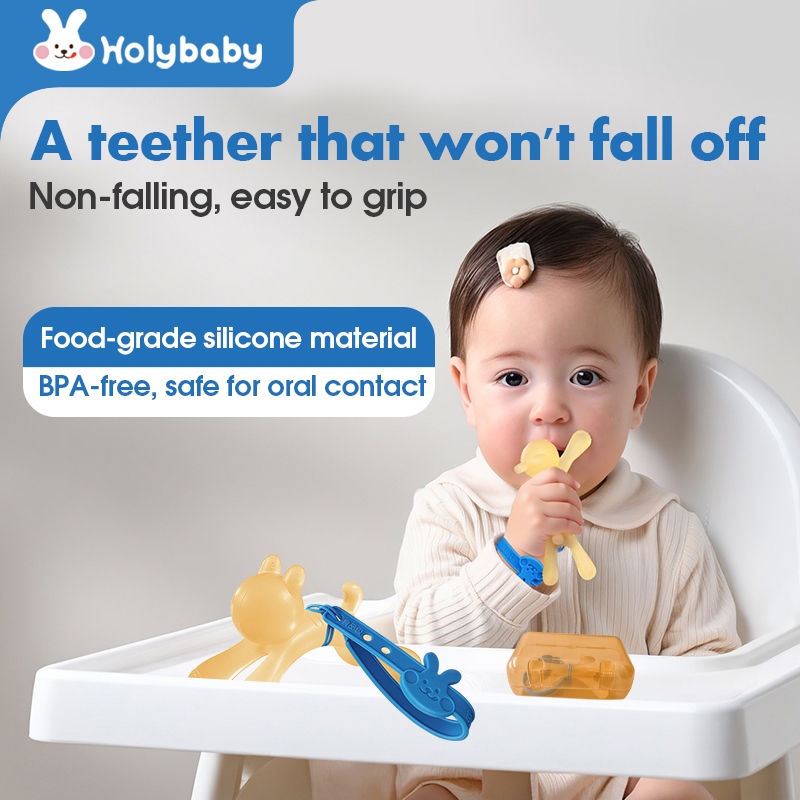 Holly Baby Toddler Teether Teething Relief Silicone Teether with String ...