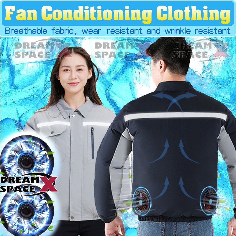 Vest Air Conditioning Clothing Summer Heat Prevention Cooling Fan ...