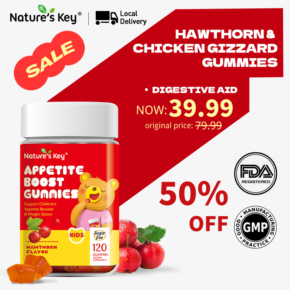 Nature's Key Appetite Booster Gummy For Kids With Hawthorn Buds (120's ...
