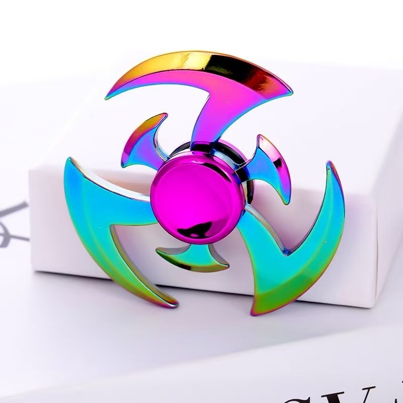 Fidget Spinner Metal Rotating Spinner Toy Decompression Relieve Anxiety ...
