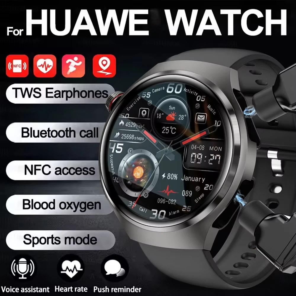 2025 New Outdoor Sports Smart Watch Men AMOLED Screen NFC GPS Compass ...