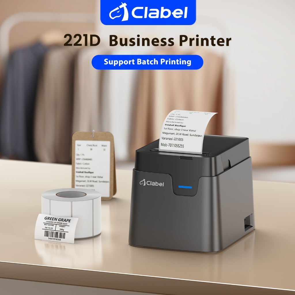 CLABEL 221D/321D Portable Bluetooth Thermal Label Printer Wireless ...