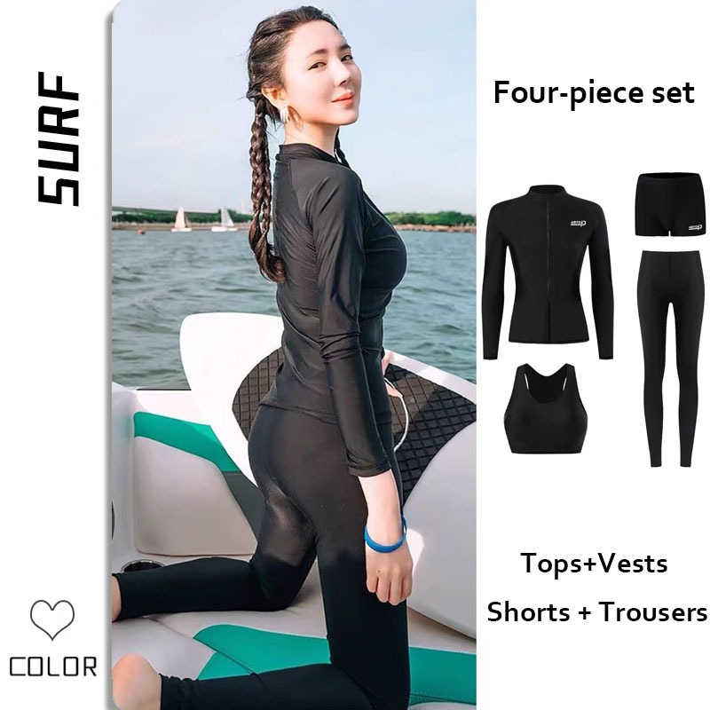 SURF READY STOCK swimming suit for women 大码泳衣 4-piece set Women ...
