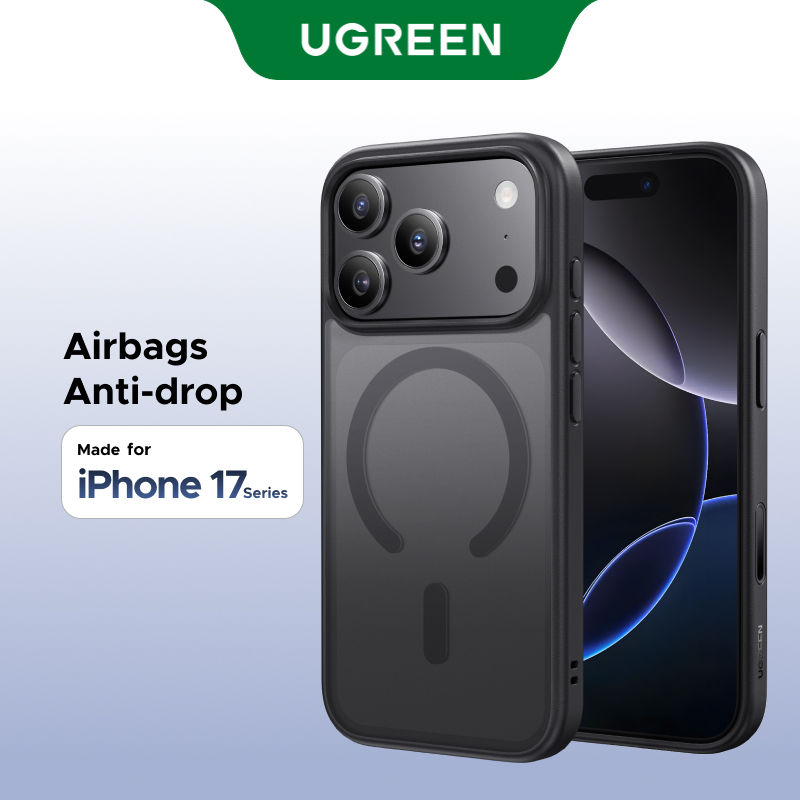 UGREEN Magnetic Phone Case Black For iPhone 17 Series With Phone Button ...