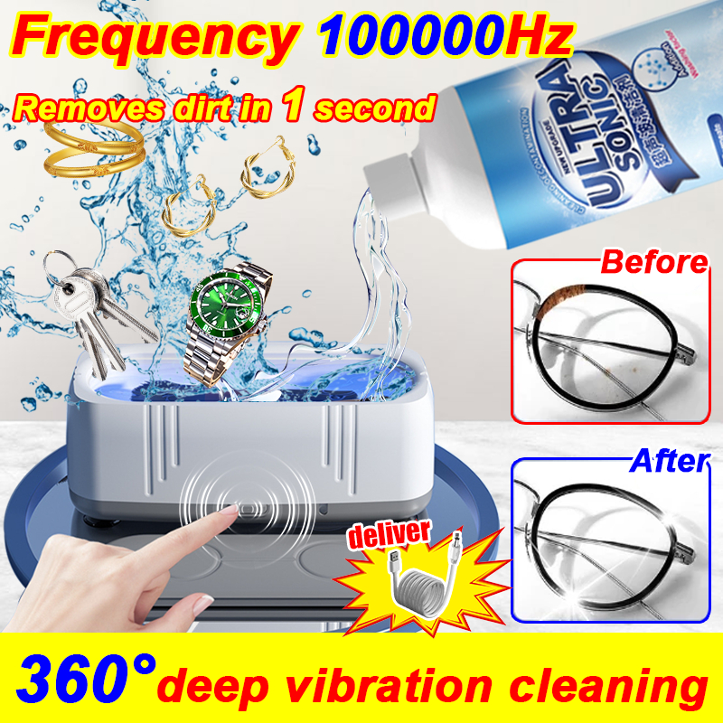 【READY STOCK】 ultrasonic cleaner Frequency 100000Hz spectacles cleaner ...