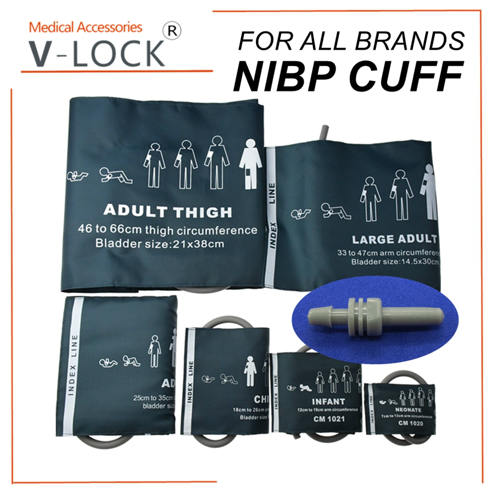 V-LOCK Large Abult Child Arm Nibp Blood Pressure Cuff Single-tube Nylon ...