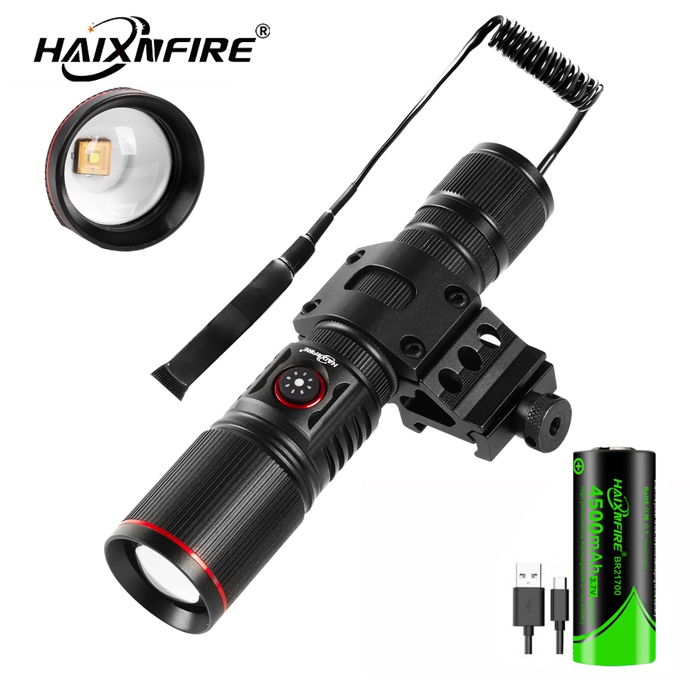 HaixnFire H50 Zoom Flashlight Super Bright LED Outdoor Camping Light ...