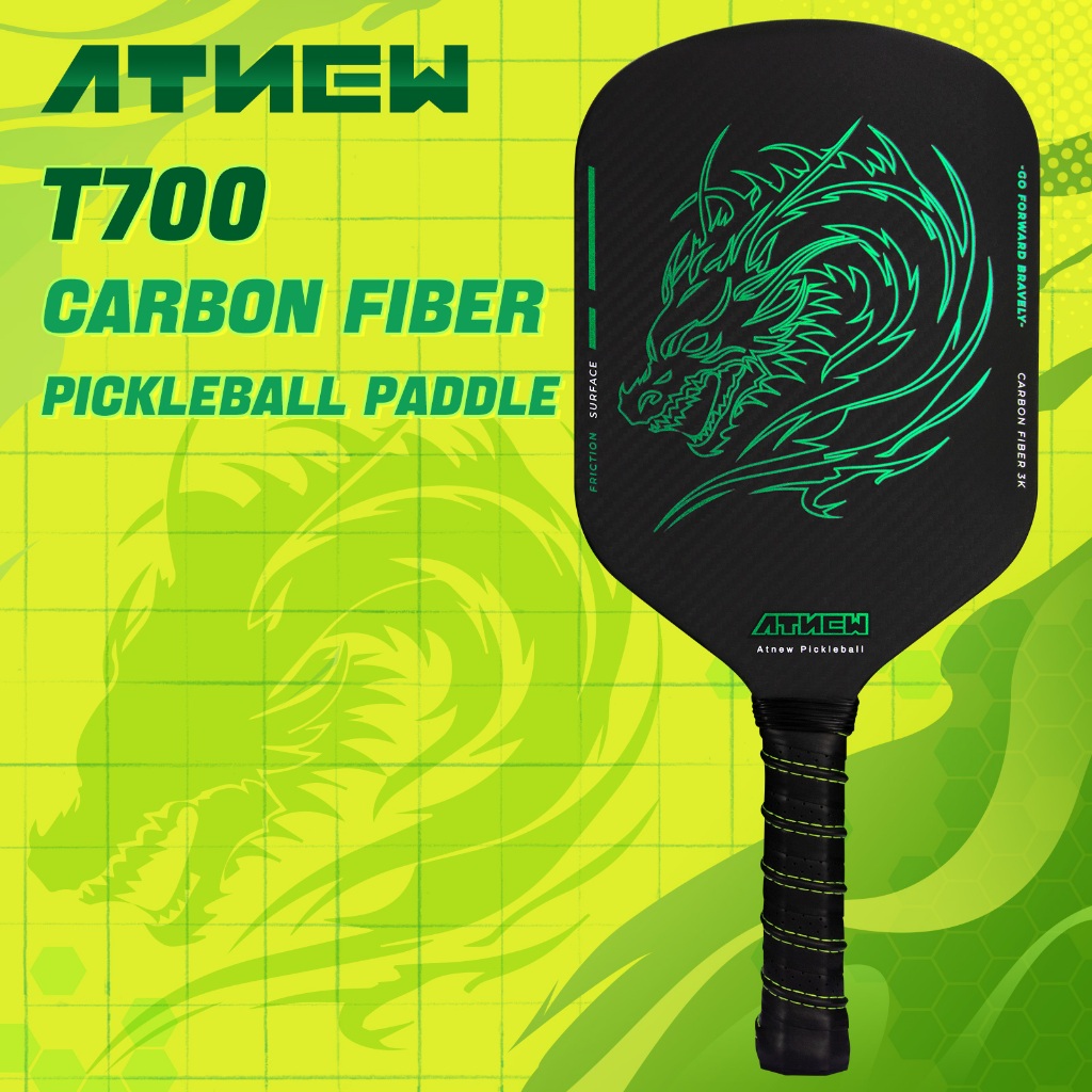 ATNEW BV51-02 Green Dragon carbon fiber T700 pickleball paddle, carbon ...