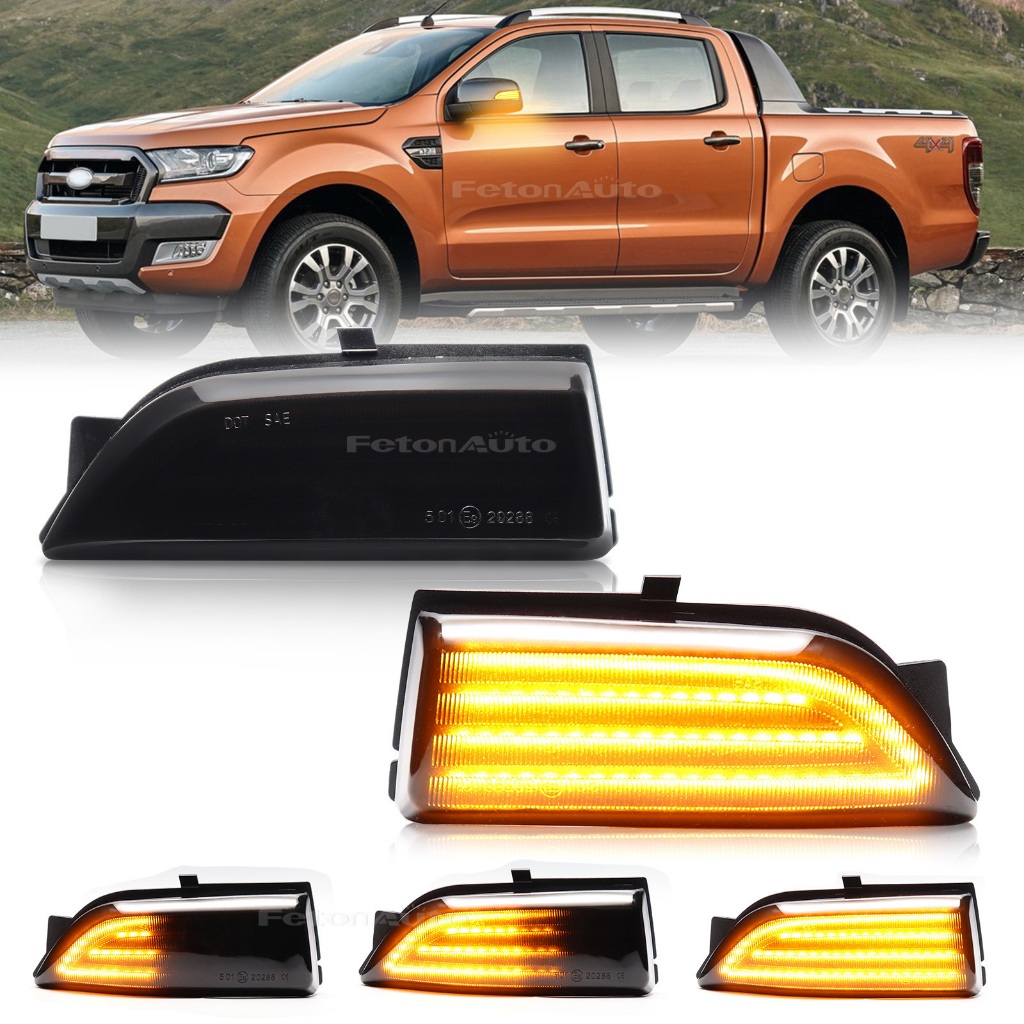2PCS LED Dynamic Turn Signal Light Side for Ford Ranger T6 2012-2019 ...