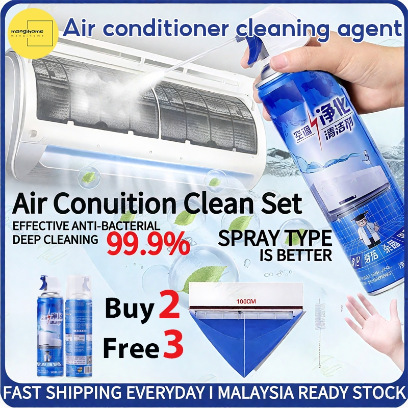 500ML Air Conditioner Cleaner Spray For Air Con Dust Freeze Aircon ...