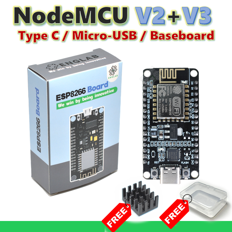 ENGLAB★ NodeMCU Devkit V1.0, NodeMCU V2, Lolin NodeMCU V3, ESP8266 Development Board, CH430 ...