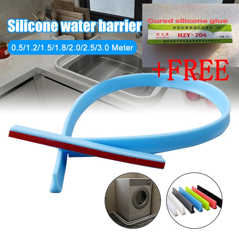 【Ready Stock】 Bathroom Shower Water Blocking Strip Water Barrier ...