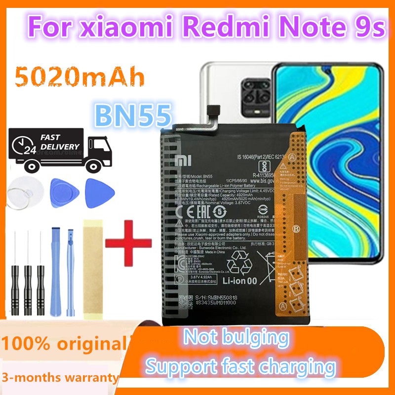 Orginal New xiaomi BN55 Battery For xiaomi Redmi Note 9s Battery ...