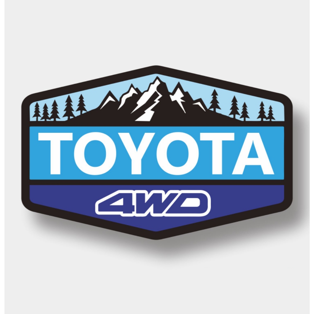 TOYOTA TOYOTA Car Sticker 4WD Three-Color Reflective Sticker Body Glass ...