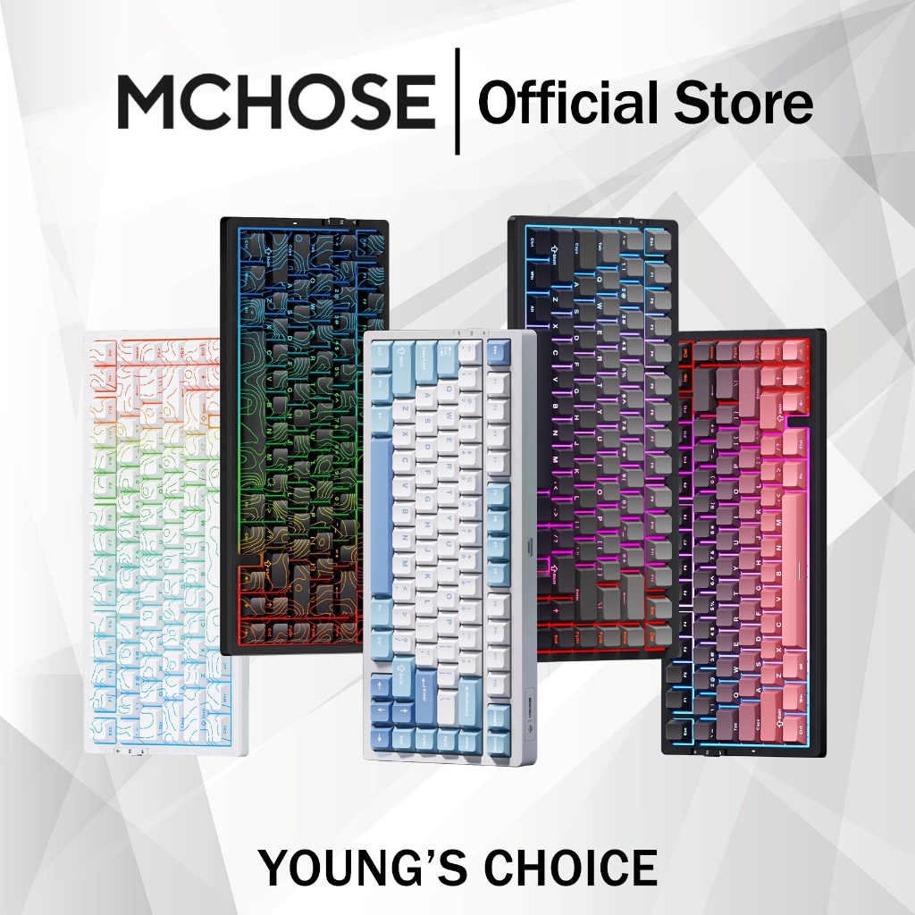 MCHOSE G75 Pro Mechanical Keyboard RGB Hot-swappable Wireless Keyboard ...