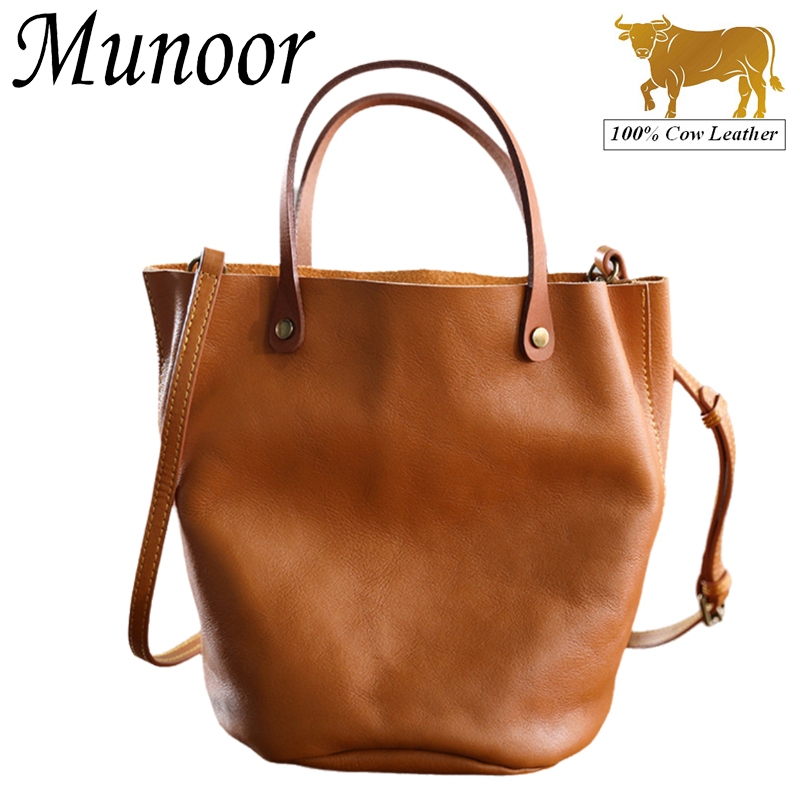 Munoor 100% Genuine Cow Leather Bag Women High Quality Fashion Handbag ...