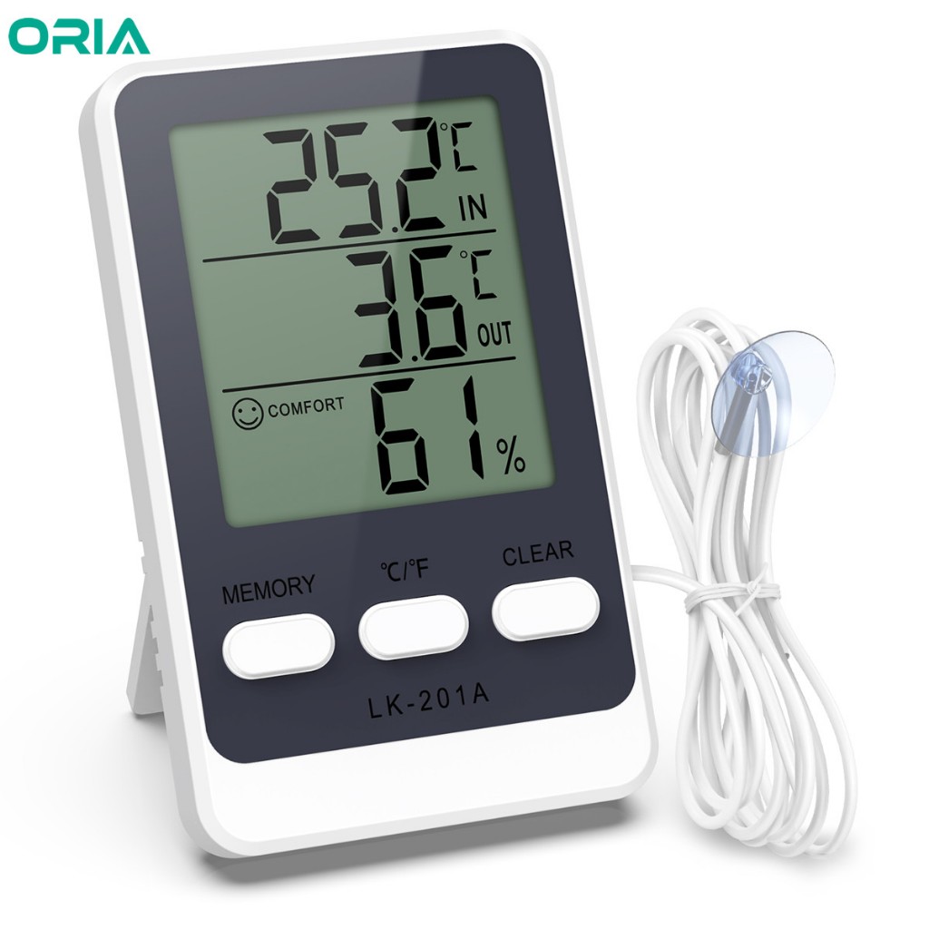 ORIA Digital Refrigerator Thermometer Indoor Temperature & Humidity ...