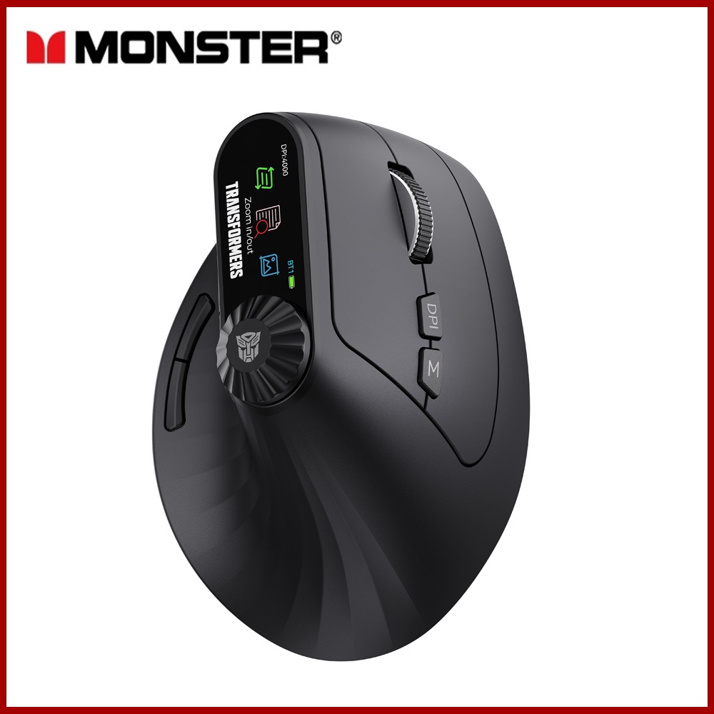 Monster Transformers VM01 Vertical Ergonomic Mouse Tri-mode Silent ...
