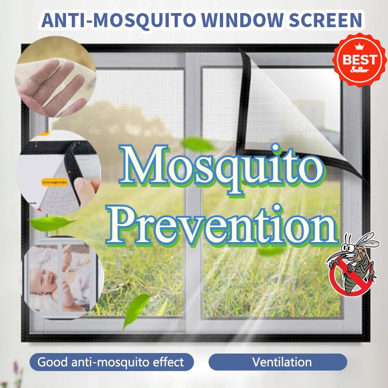 [ship in 24h]100%Anti-mosquito Window Screen Velcro Mosquito Net Insect ...