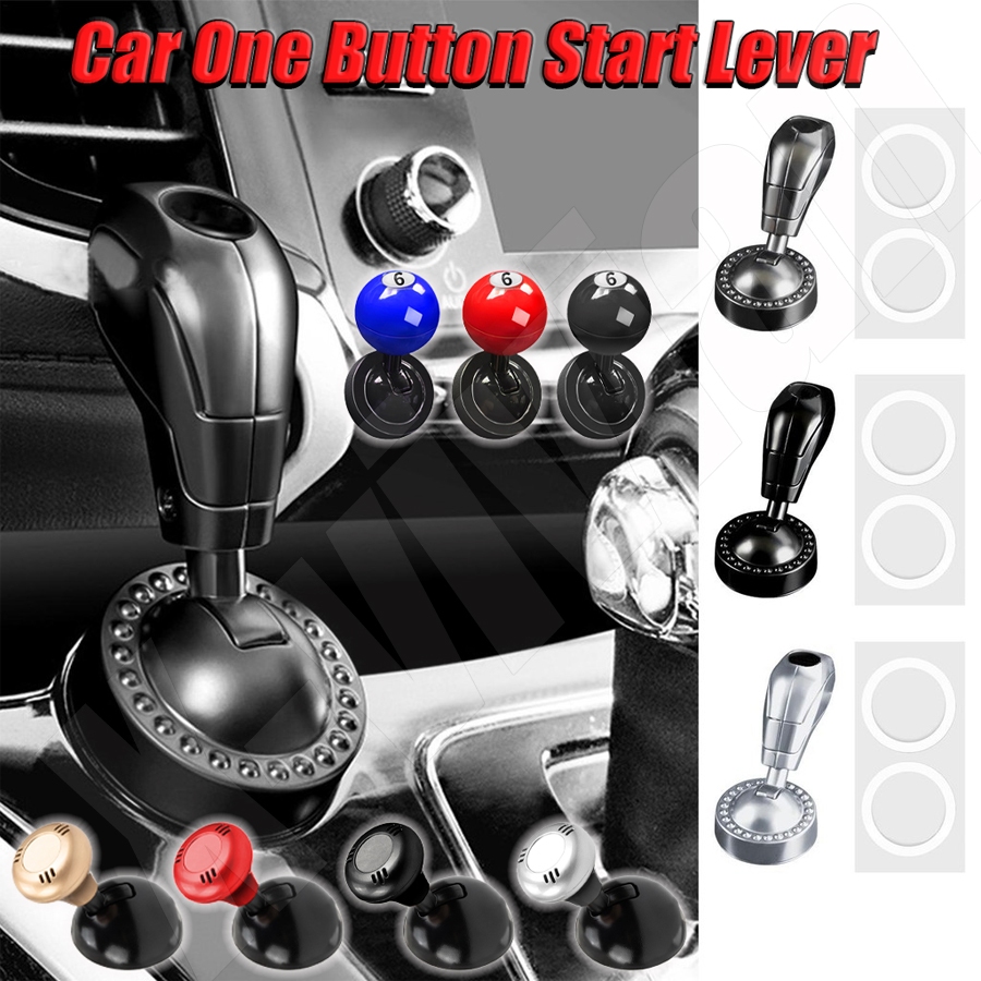 Auto Push Start Button Cover Start Button Lever Automotive Push Button ...