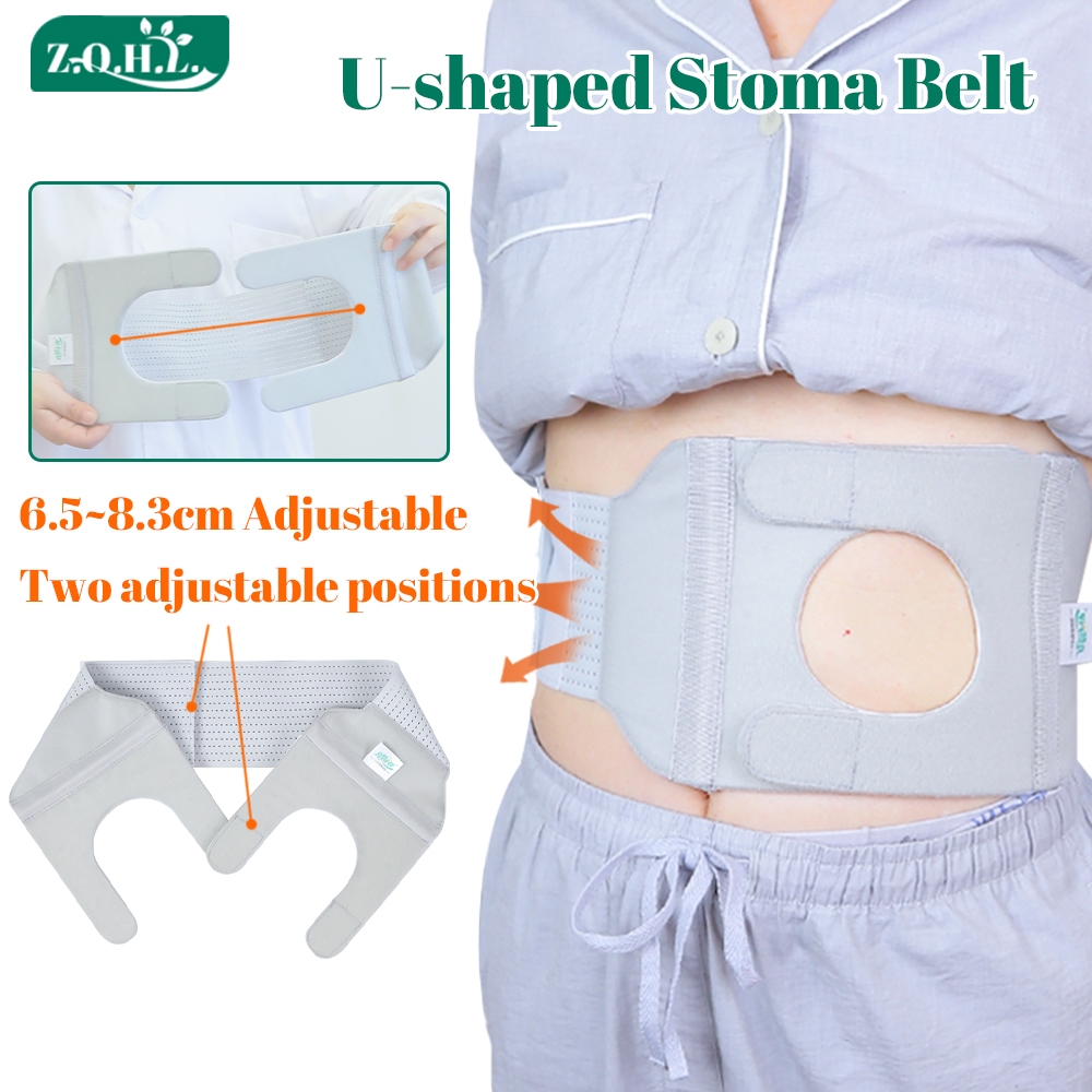 Abdominal Belt Stoma Breathable Adjustable Abdominal Ostomy Belt 10cm ...