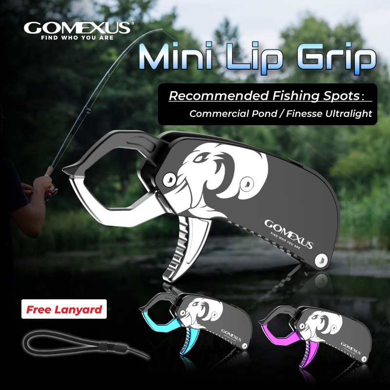 Gomexus Mini Lip Grip Fishing Gripper Aluminum Fish Tackle Holder Plier ...