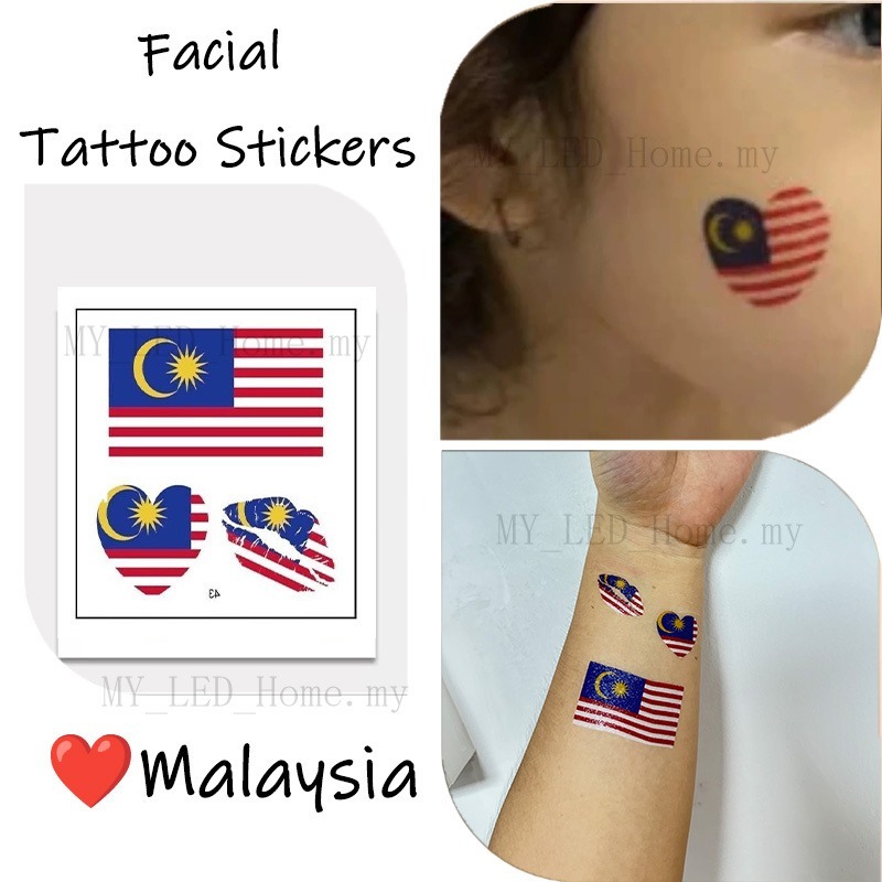 Affordable prices Bendera Malaysia Facial Tattoo Stickers Independence ...