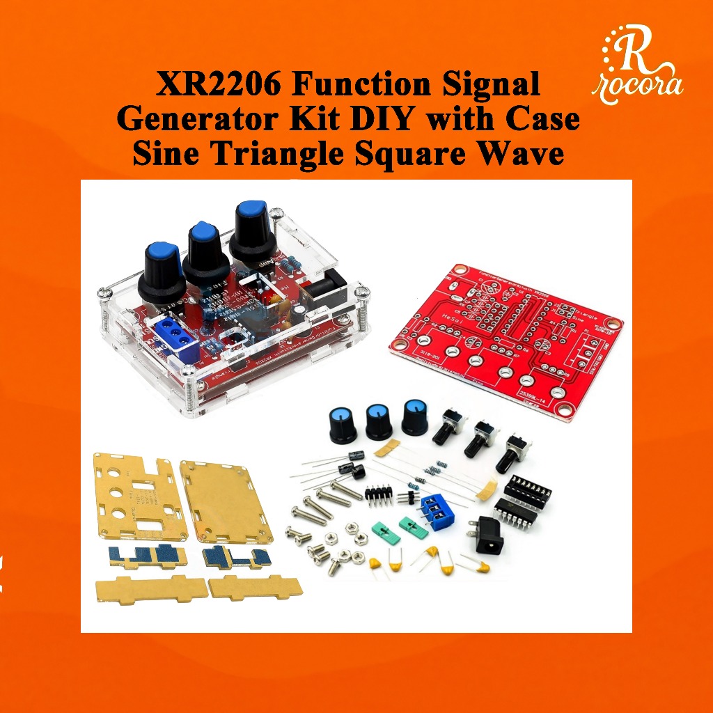 XR2206 Function Signal Generator Kit DIY with Case Sine Triangle Square ...