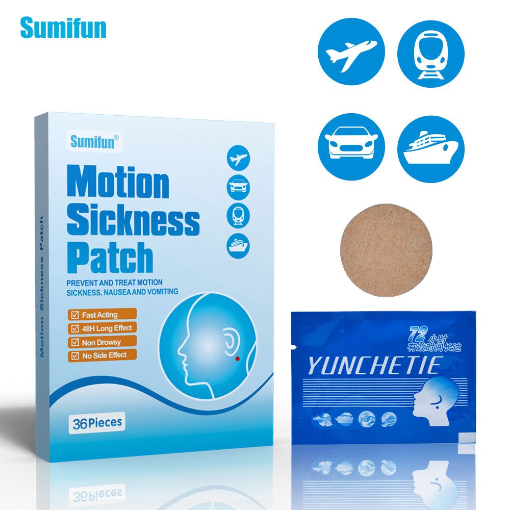 36Pcs/Box Sumifun Motion sickness patch Relieve Dizziness Body Massage ...