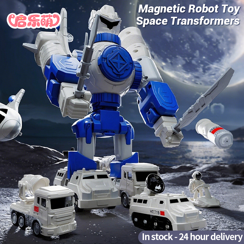 [Qilemeng]Magnetic Robot Toys DIY Space Transformers Robot Building ...