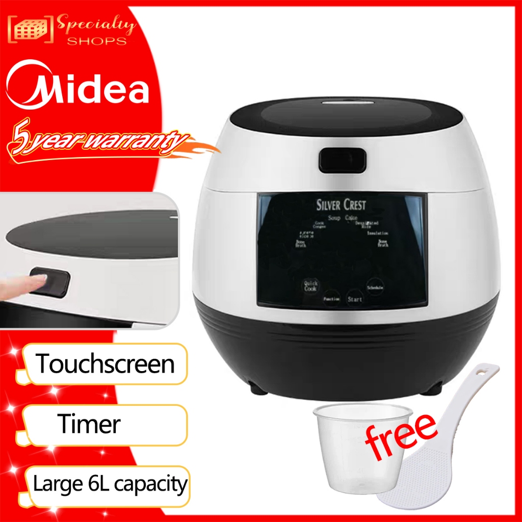 Midea 6L Rice Cooker Easy Rice Fuzzy Logic Rice Cooker Support ...