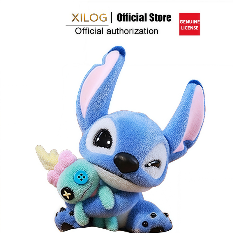 MINISO Disney Star Baby Series Stitch Mao Qi Long Flocked Blind Box ...
