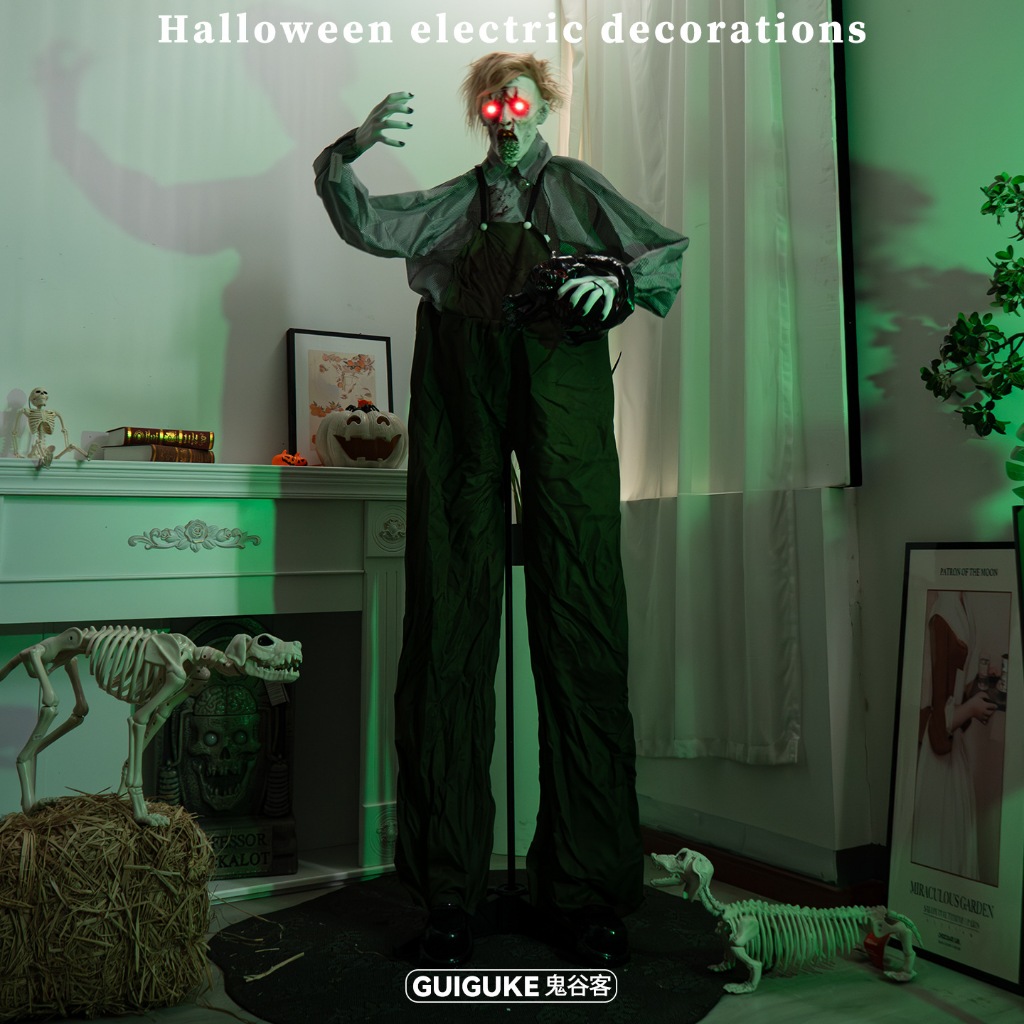 Halloween Haunted House Horror Props Halloween 1.9m Large Cat Wearing ...