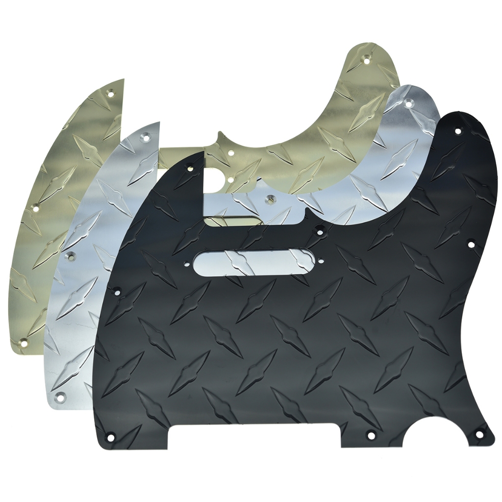 KAISH 8 Hole Metal Diamond Plate Tele Pickguard for American/Mexican ...