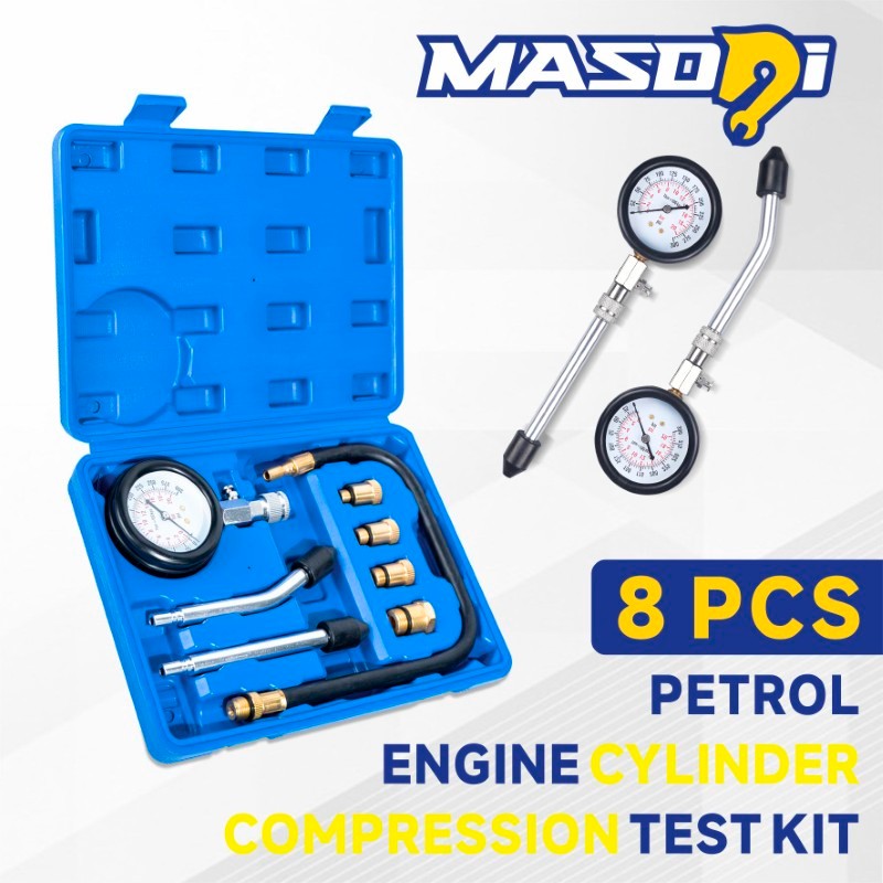 Masdsi Professional Petrol Engine Compression Tester Kit Fuel Cylinder ...