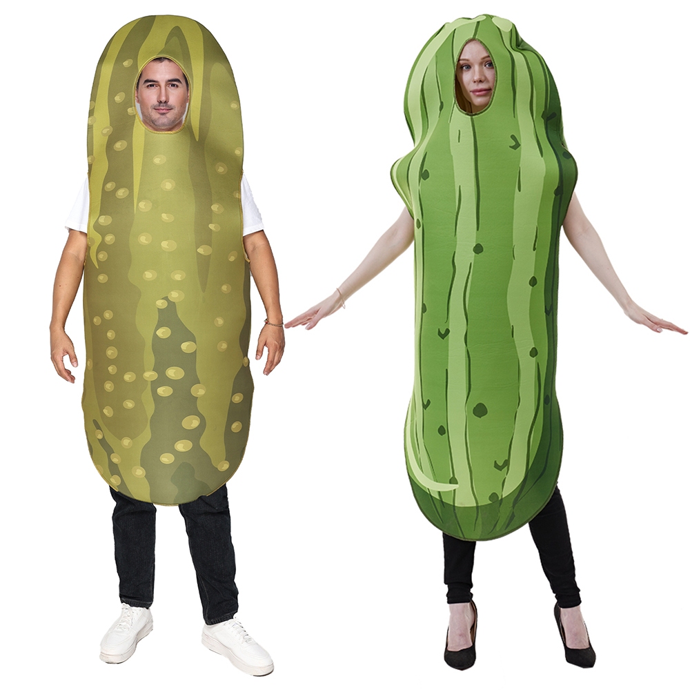 Ready Stock Adult Pickle Costume Men Funny Food Halloween Costumes ...