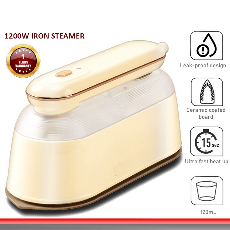 1200W Electric Ceramic Soleplate Garment Steam Iron Sprayer Steamer ...