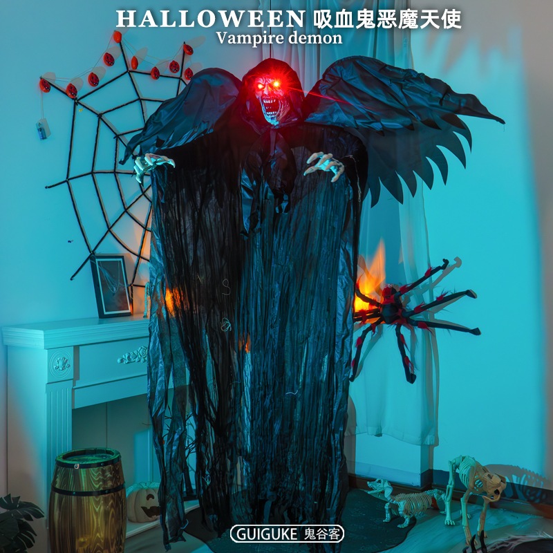Halloween Haunted House Horror Props Horror Wings Demon Angel Hanging ...