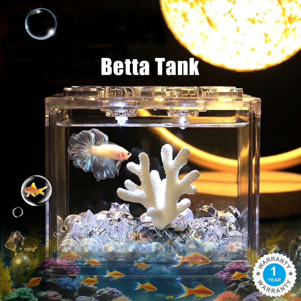 Betta fish Mini Aquarium Fish Tank 2nd generation Fish Breeding Box ...